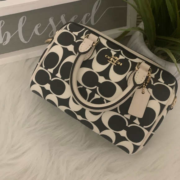 Coach | Bags | Coach Mini Rowan Crossbody In Signature Canvas | Poshmark